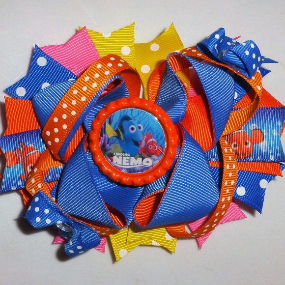 Accessories | Finding Nemo Girls 5inch Hair Bow Clip | Poshmark